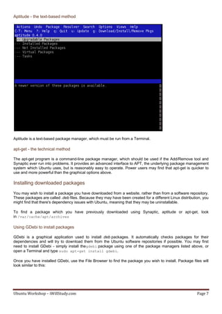 Ubuntu Workshop Kit - Study Material | PDF
