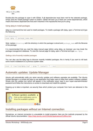 Ubuntu Workshop Kit - Study Material | PDF | Free Download