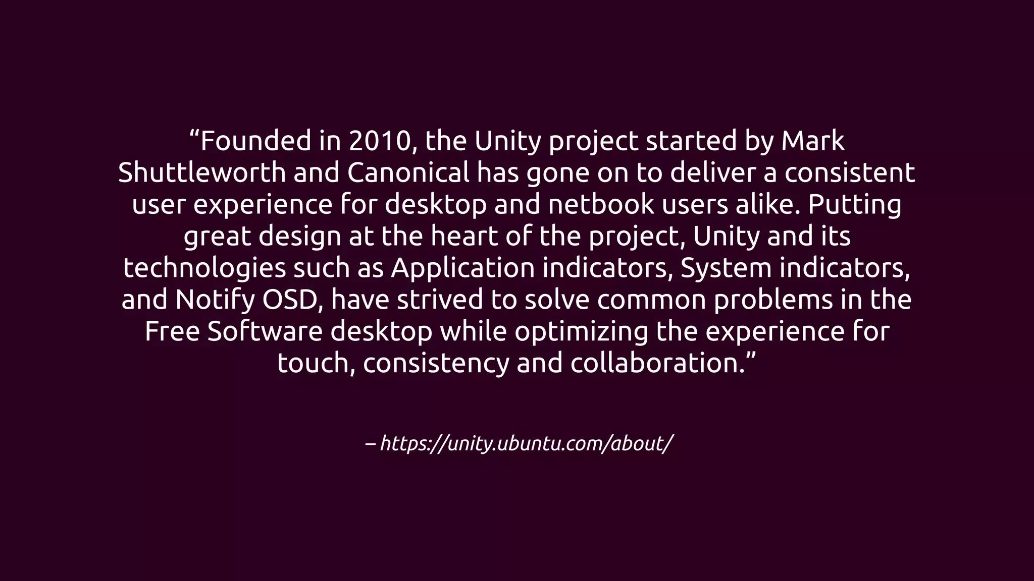 Ubuntu's Unity : Birth to Death | PDF | Operating Systems | Computer ...