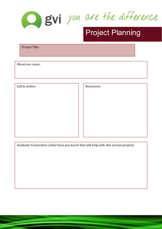 Project overview handout | PDF