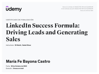 Linkedin Success Formula - Driving leads and generating sales | PDF