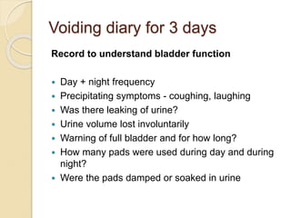 Urinary incontinence | PPT