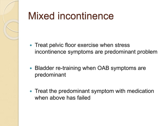 Urinary incontinence | PPT