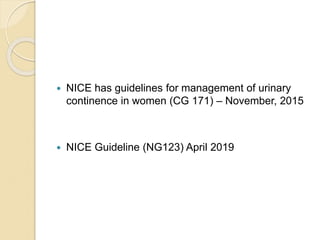 Urinary incontinence | PPT