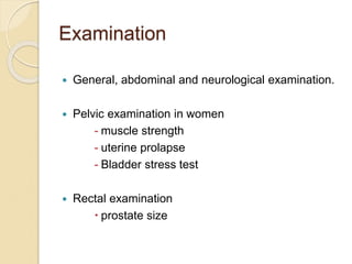 Urinary incontinence | PPT