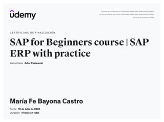 SAP for Beginners course - SAP ERP with practice. | PPT