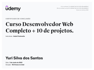Curso Desenvolvedor Web Completo + 10 de projetos. | PDF