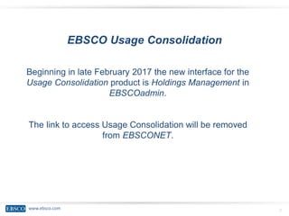 EBSCO Usage Consolidation HLM-ENET Comparison | PPT