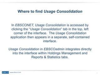 EBSCO Usage Consolidation HLM-ENET Comparison | PPT