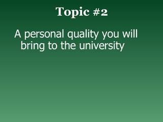 UC Personal Statement: 2006-2007 | PPT