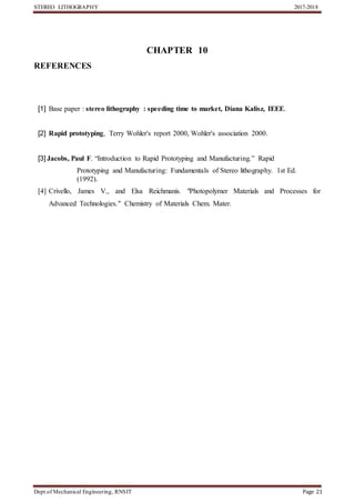 report on stereoithographty | PDF