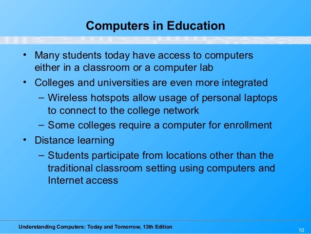 Understanding Computers: Today and Tomorrow, 13th Edition Chapter 1