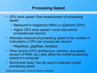 Understanding Computers: Today and Tomorrow, 13th Edition Chapter 2 ...