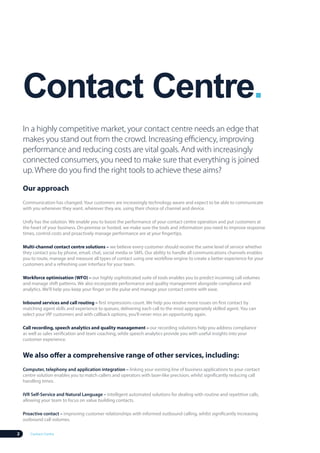 Contact Centres from Unify Communications | PDF