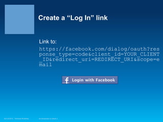 UC2013 Speed Geeking: Intro to OAuth2 | PPT