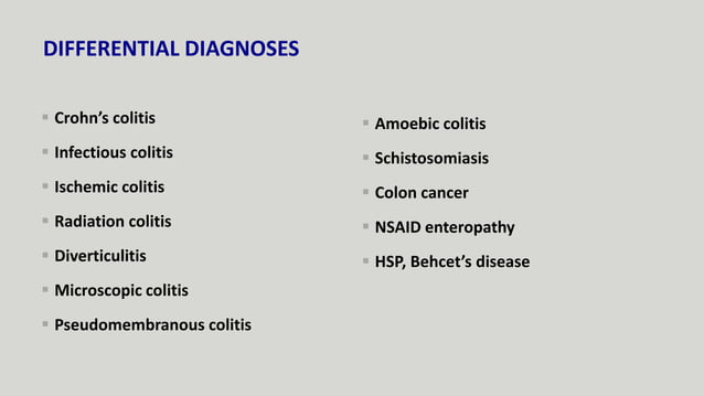 ULCERATIVE COLITIS MANAGEMENT | PPTX | Digestive Disorders | Diseases ...