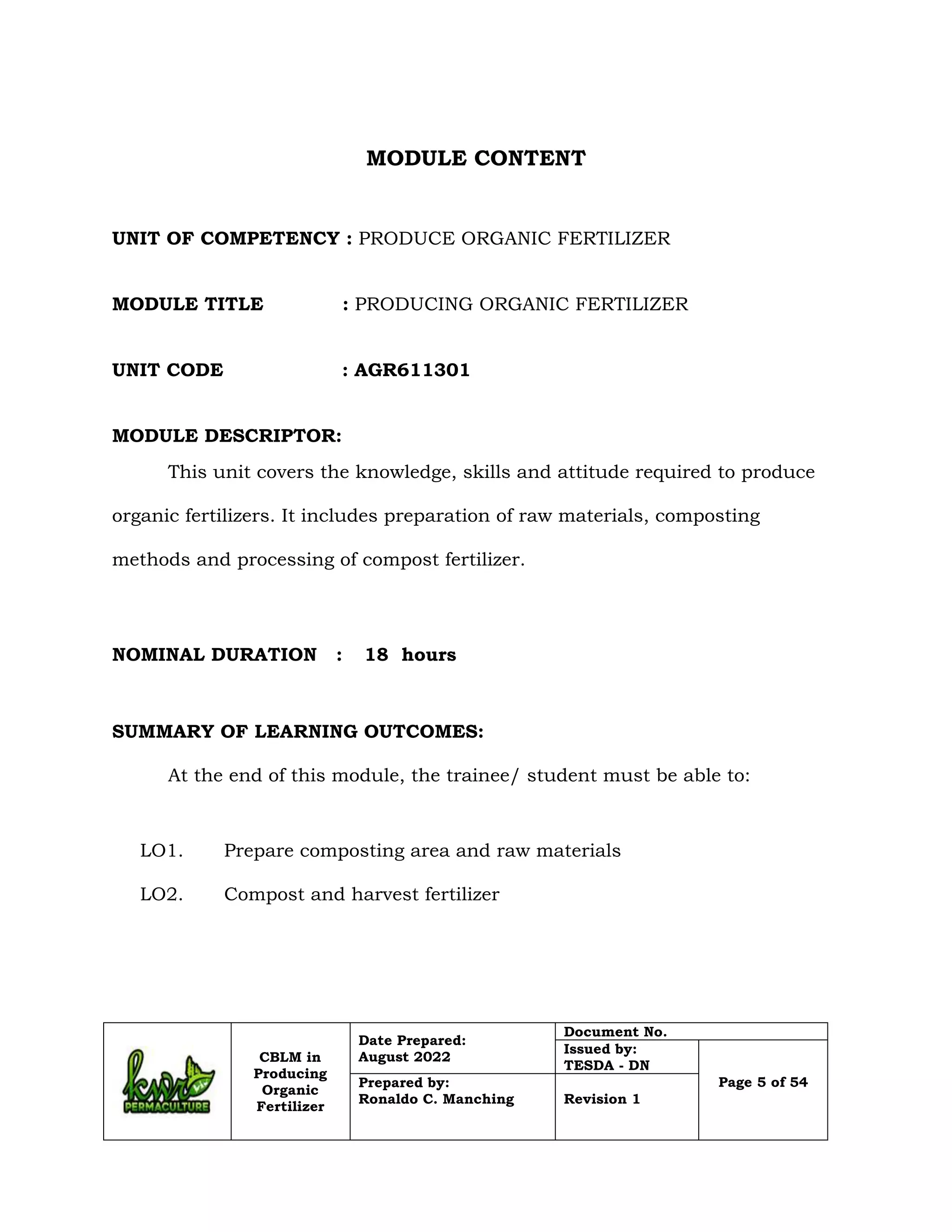 UC3 CORE CBLM (Organic Fertilizer).docx
