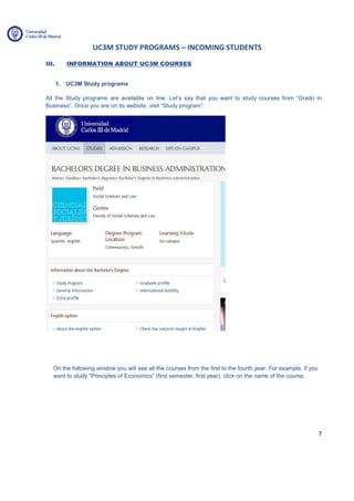 UC3M Study Programs | PDF