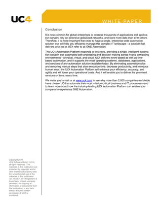 Uc4 wp one_automation_us | PDF