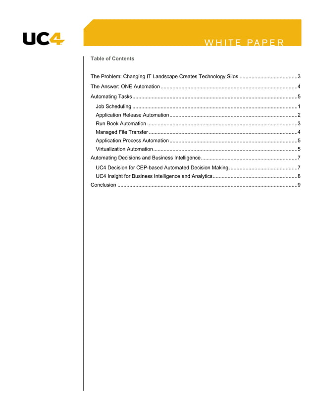 Uc4 wp one_automation_us | PDF