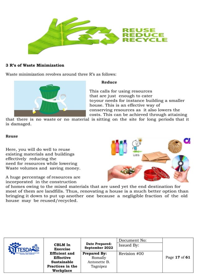 UC8-Exercise-efficient-and-effective-Sustainable-practices-in-the-Workplace-PTC.pdf | Business ...