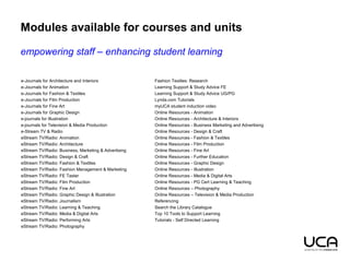 Finding Stuff: Making UCA Library Resources Discoverable in the ...
