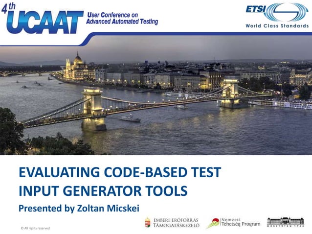 Evaluating code-based test-generator tools | PPT