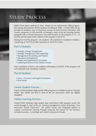 One year Master of Business Administration in Dubai, Saudi, Oman | PDF