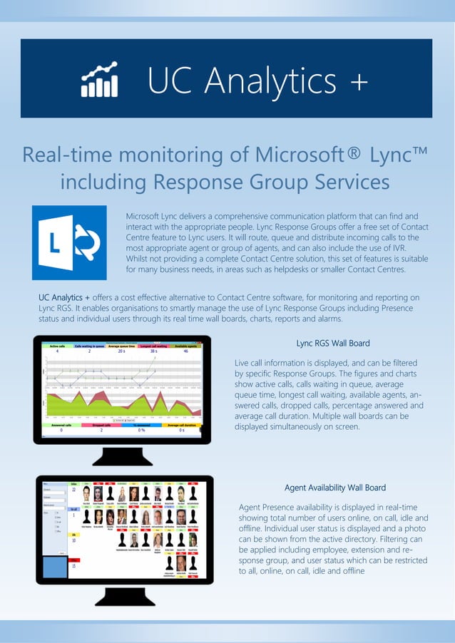 UC Analytics + The cost effective alternative to Contact Centre software for Lync RGS | PDF ...