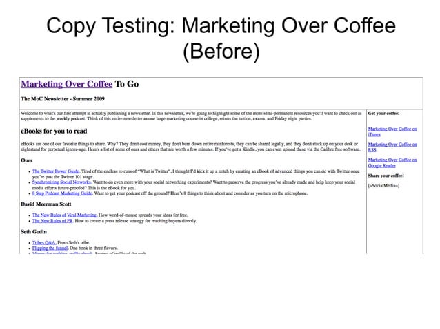 The Anatomy of an Email & Improving Conversions | PDF