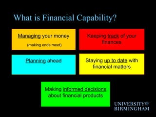 Developing Financial Capability | PPT