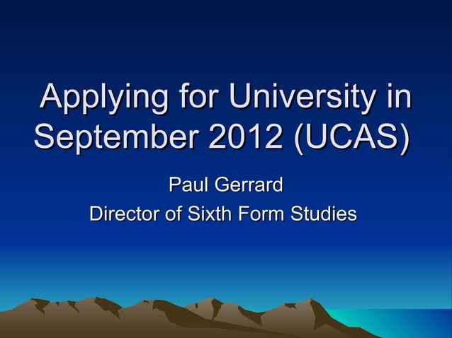 Ucas.introduction | PPT