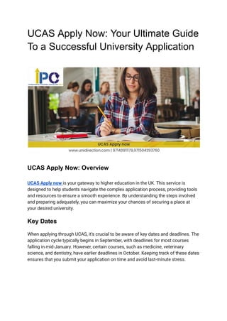 UCAS Apply Now_ Your Ultimate Guide To a Successful University ...