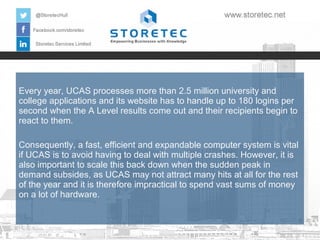 UCAS boosts admission process using cloud computing | PPT