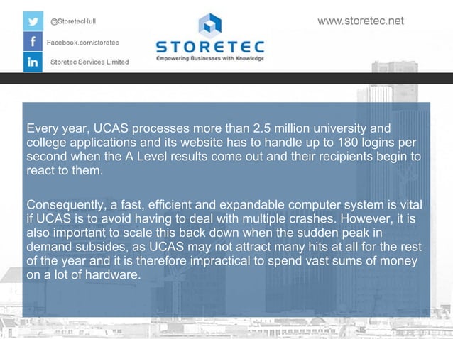 UCAS boosts admission process using cloud computing | PPT
