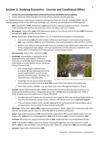 UCAS Guide for Economics from Geoff Riley | PDF