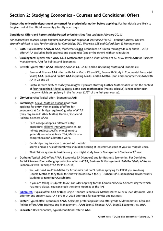 Geoff Riley UCAS Economics Guide June 2014 | PDF | Undergraduate ...
