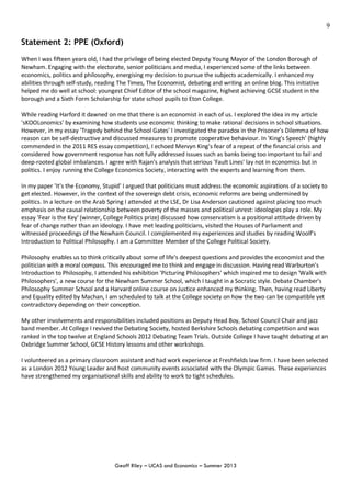 UCAS Advice for Economics | PDF