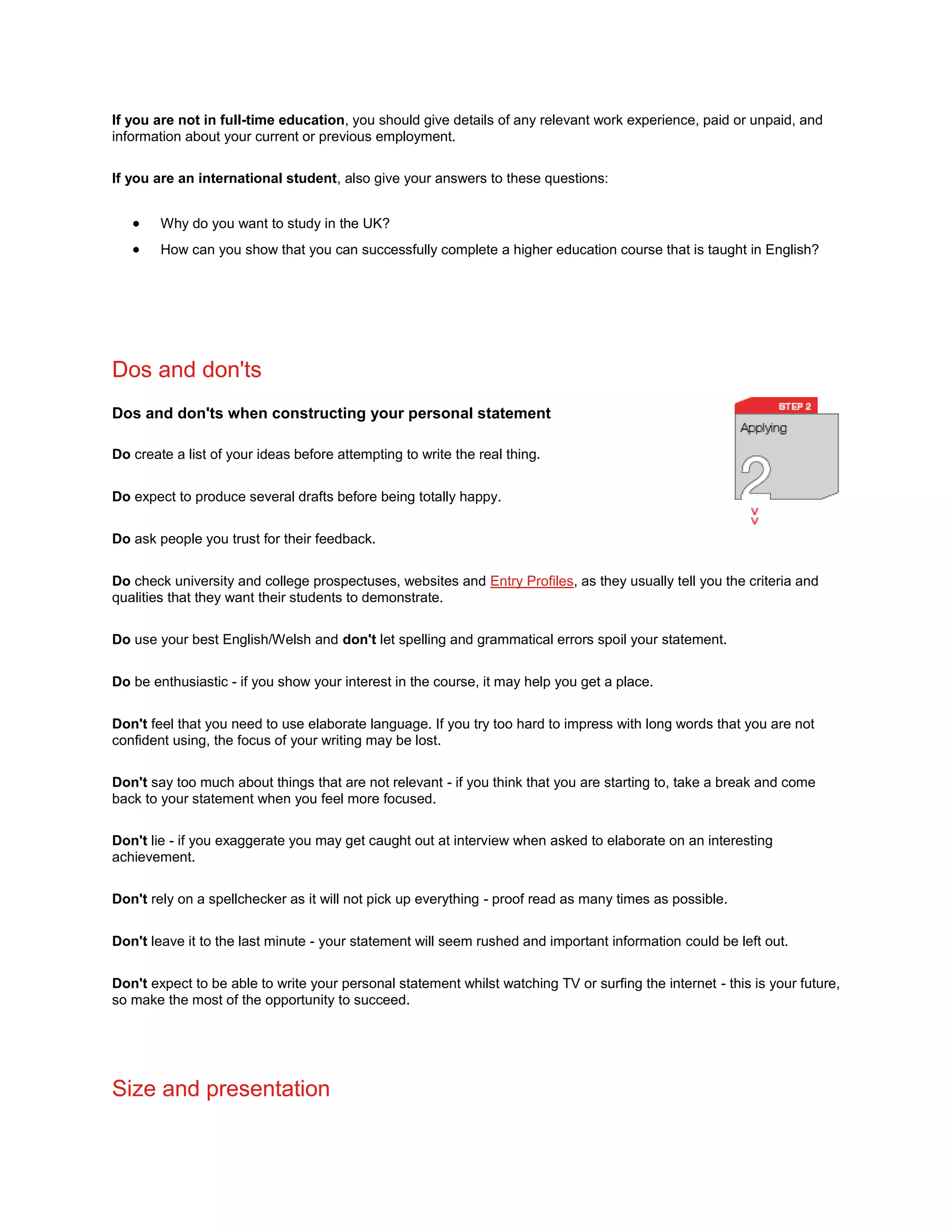 UCAS personal statement info | DOCX