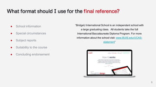 A Beginner's Guide to Writing a UCAS Reference | PPTX