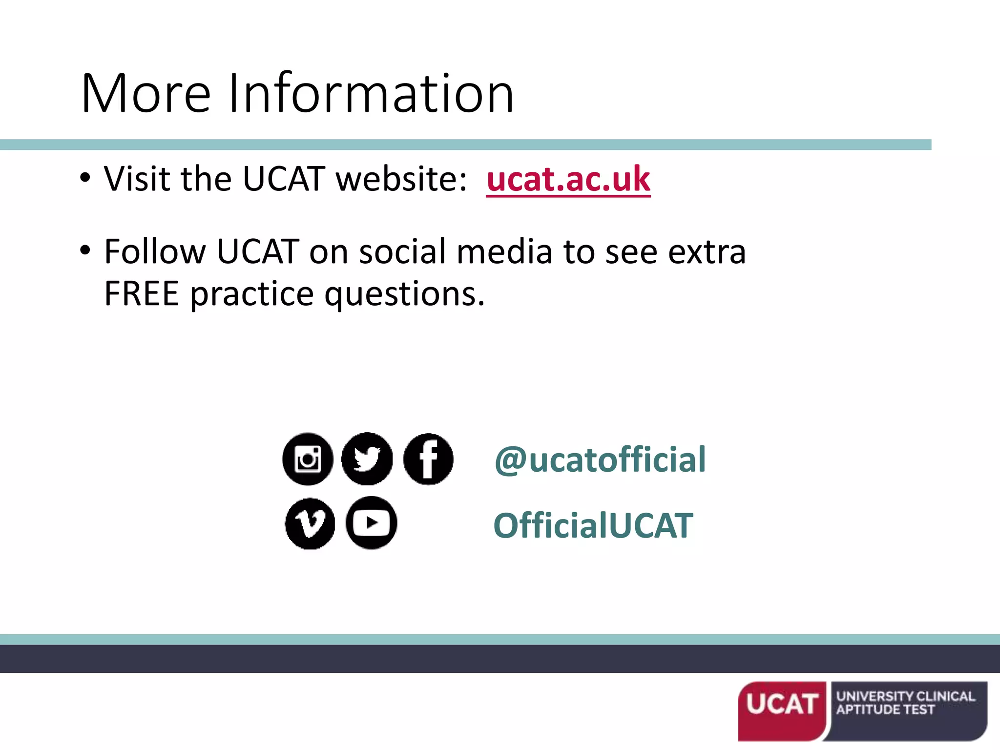UCAT introduction - Parts and formats | PPTX