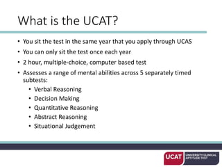 UCAT introduction - Parts and formats | PPT