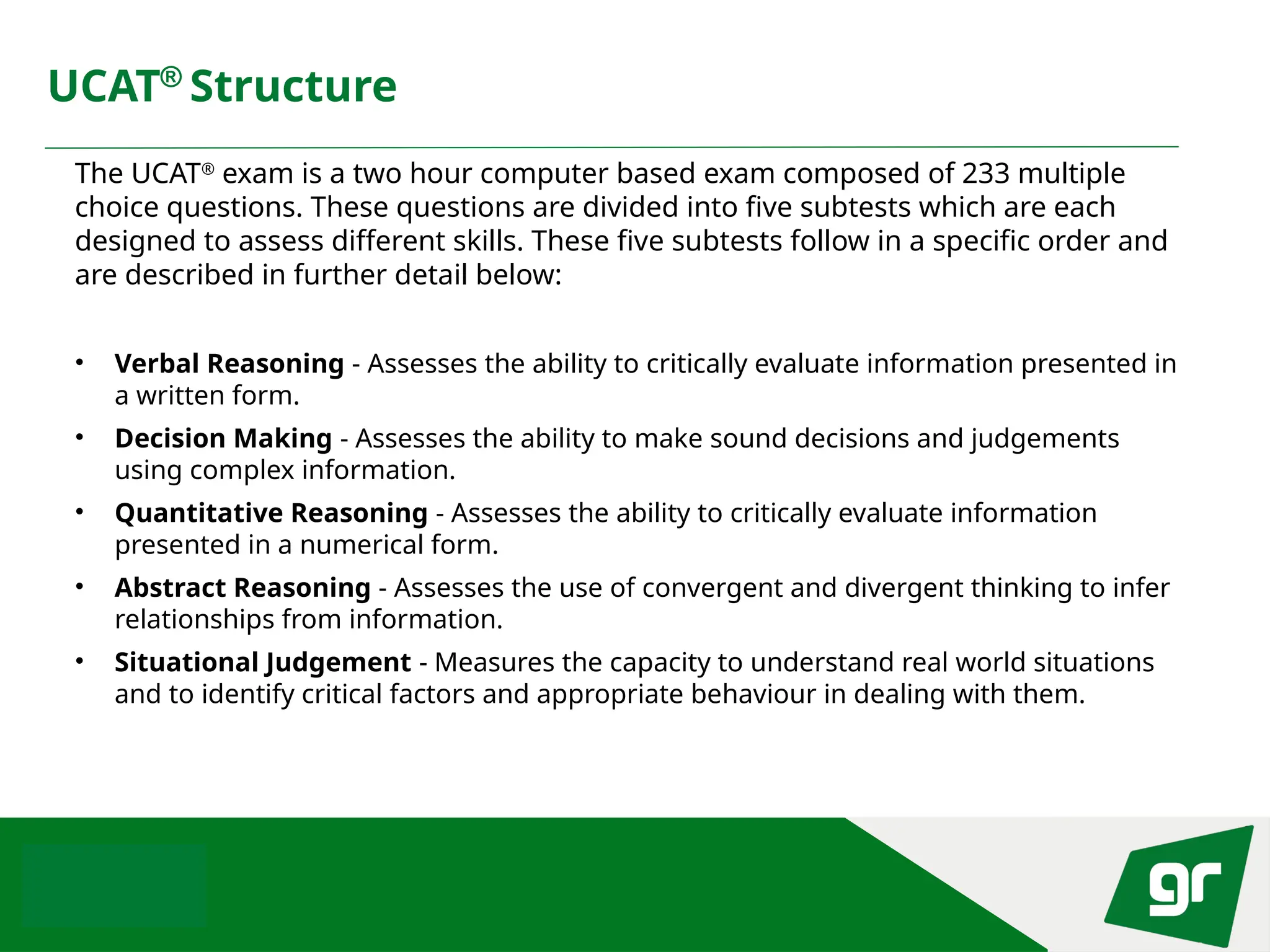 University Clinical Aptitude Test or UCAT ® Students Guide.pptx ...