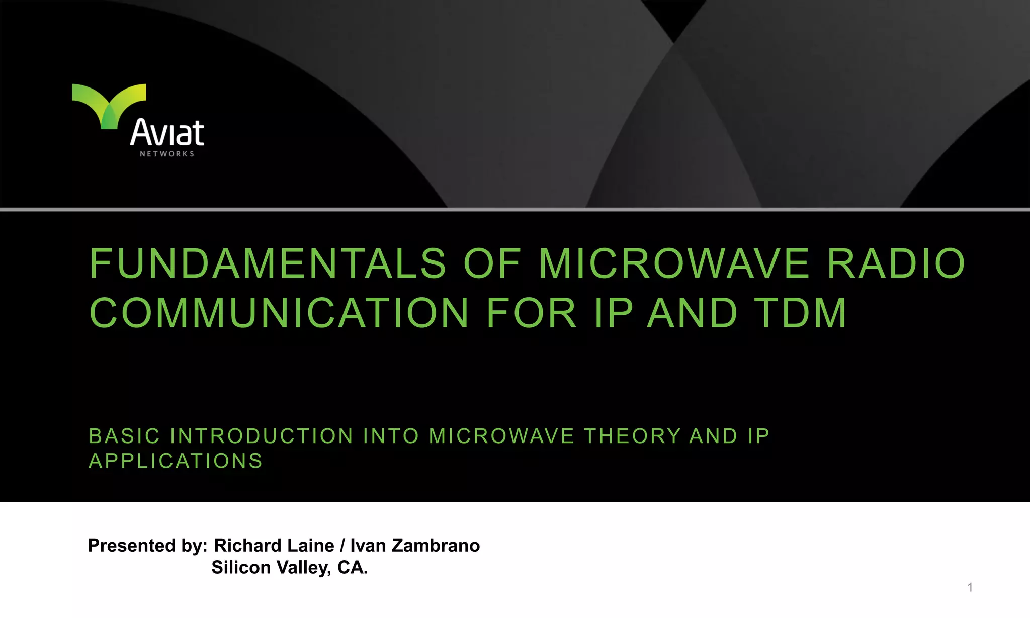 FUNDAMENTALS OF MICROWAVE RADIO COMMUNICATION FOR IP AND TDM | PDF