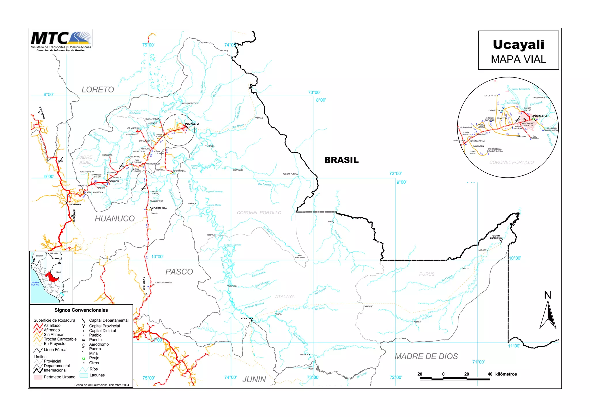 Mapa vial del departamento de Ucayali | PDF