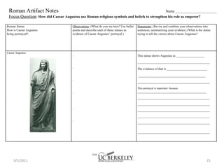 Ucbhssp augustus builds a roman empire workshop presentation | PPT