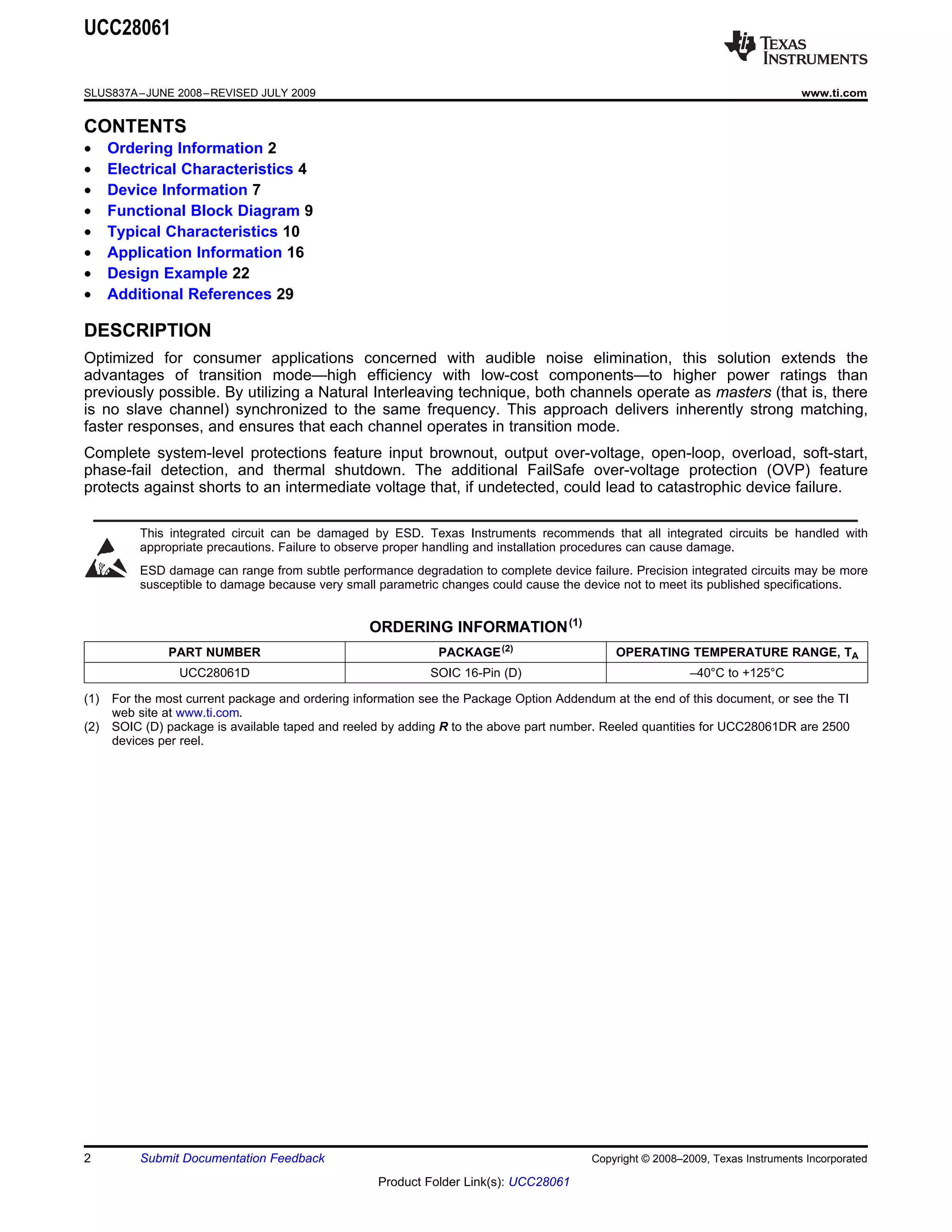 Original Power Factor Correction IC UCC28061DR 28061 SOP-16 New Texas ...