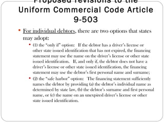 UCC Basics 101-United Corporate Services, Inc. | PPT
