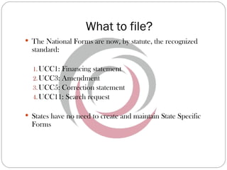 UCC Basics 101-United Corporate Services, Inc. | PPT