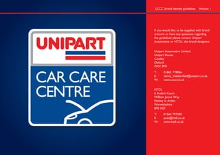 Unipart Car Care Centre brand guidelines | PDF